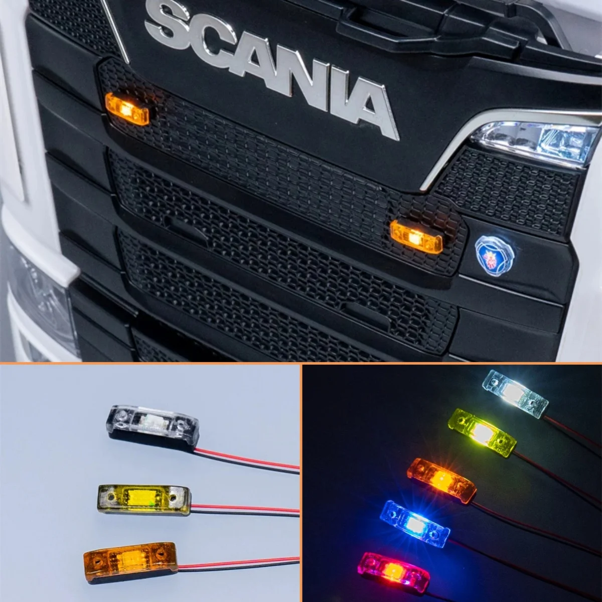 Width-Warning-Light-Spotlight-Clearance-Light-For-1-14-Tamiya-RC-Dump ...