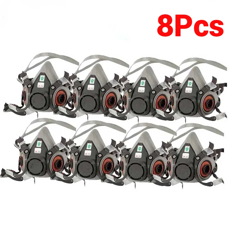8Pcs-6200-Gas-Mask-for-Spray-Paint-Decoration-Chemical-Dust-Mask-Body ...