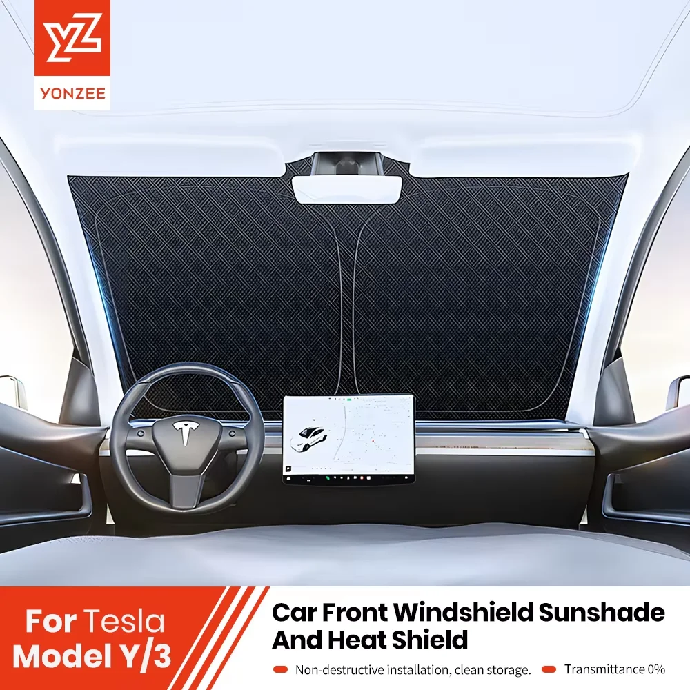 YZ For Tesla Model Y 3 Highland Juniper 2021-2025 Car Sun shade Front ...