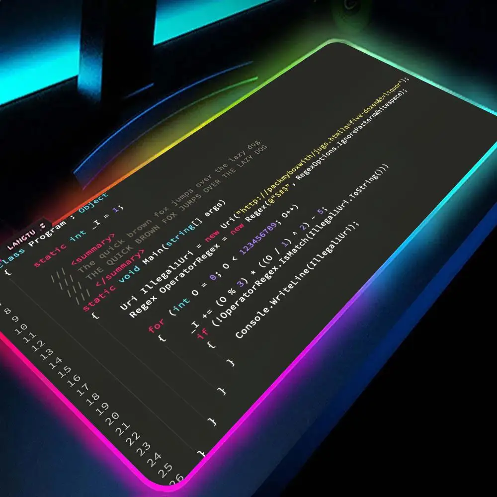 Non-Slip-RGB-LED-Mouse-Pad-c-digo-P-Python-grande-Gaming-Mouse-Pad-base ...