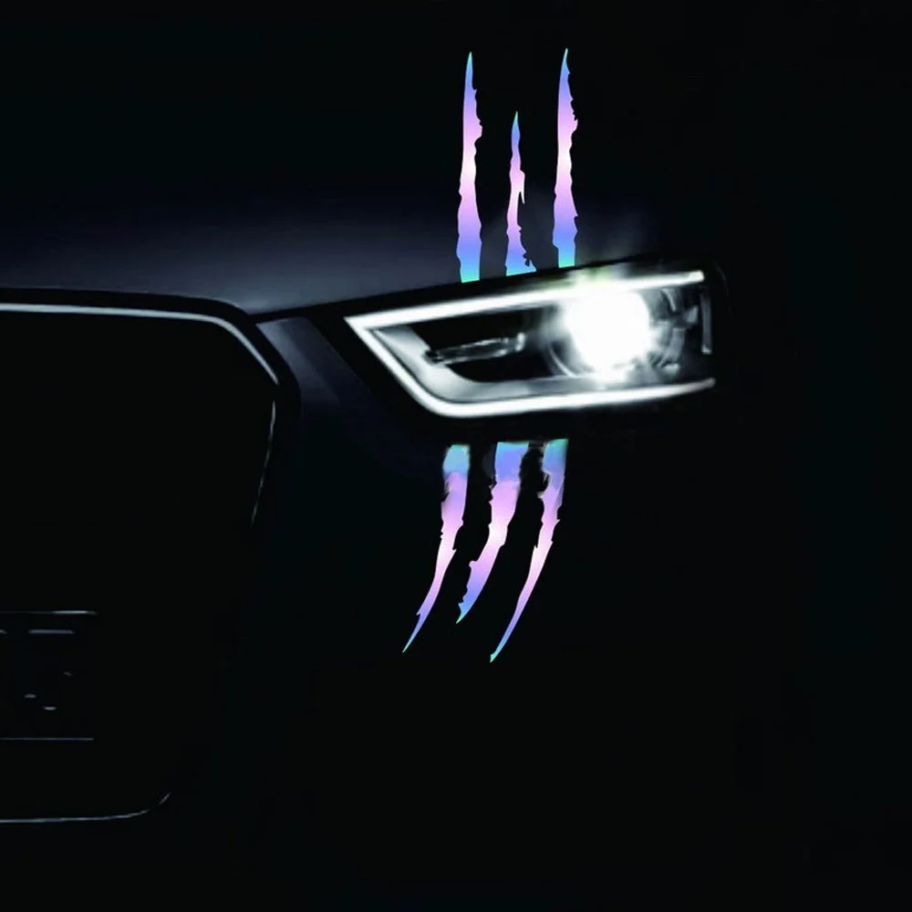 Car Sticker Reflective Monster Ghost Claw Scratch Stripe Marks ...