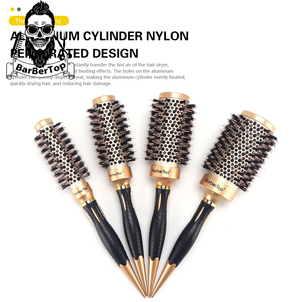 Hair-Salon-Round-Rolling-Hairdressing-Comb-Professional-Women-Straight ...