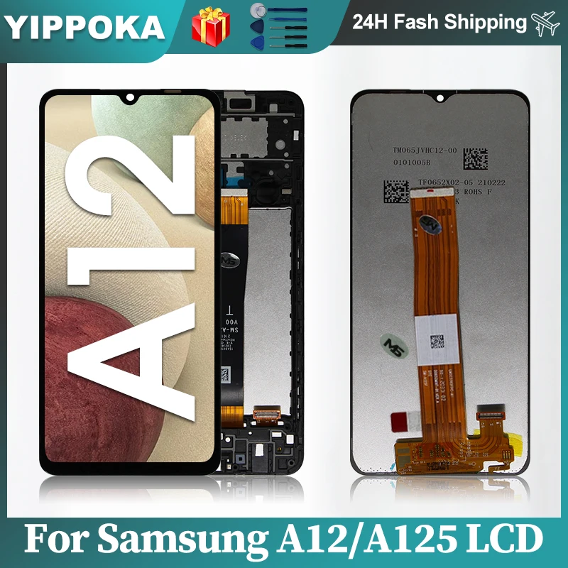 6.5" For Samsung Galaxy A12 Display SM-A125F A125 LCD Touch Screen Digitizer Display For Galaxy ...