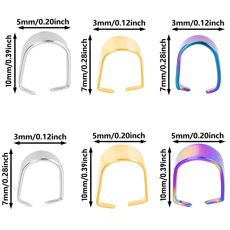 20pcs-Rainbow-Silver-Gold-Color-Pinch-Bailes-DIY-Stainless-Steel-Clasp ...