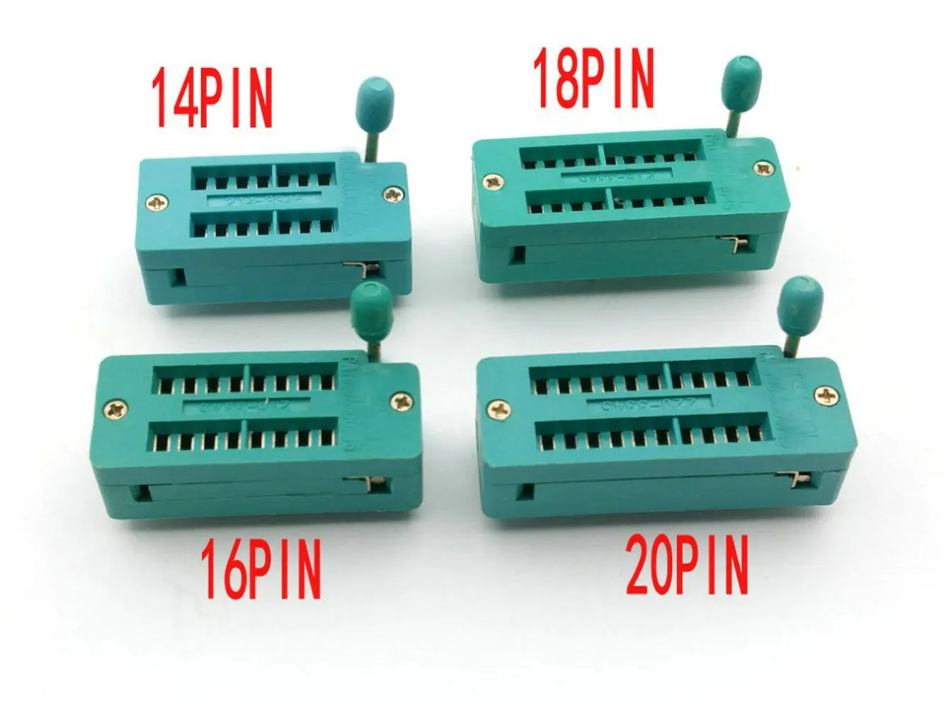 2pcs 14PIN 16PIN 18pin 20PIN ZIF socket for DIL ICs Textool Zero ...