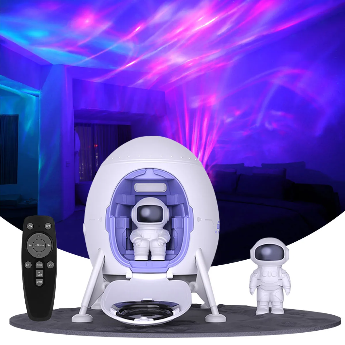 Space Lander Astronaut Galaxy Light Projector Spacecraft Night Light ...
