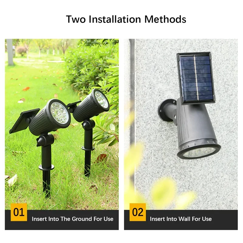 9-LED-Solar-Spotlights-Outdoor-Waterproof-Spotlights-Backyard-Lighting ...