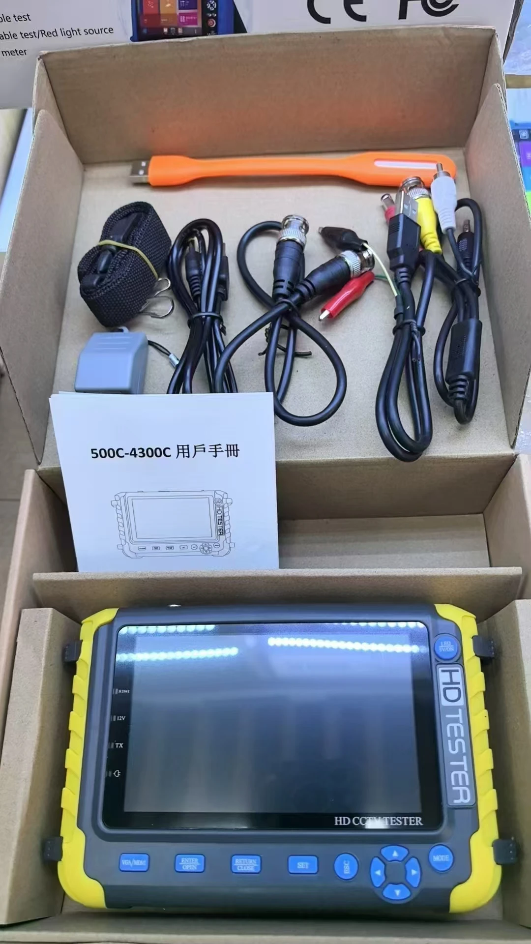 5Inch CCTV Camera Tester Monitor 8MP ADH CVI TVI CVBS 4 Ins 1 Cameras ...