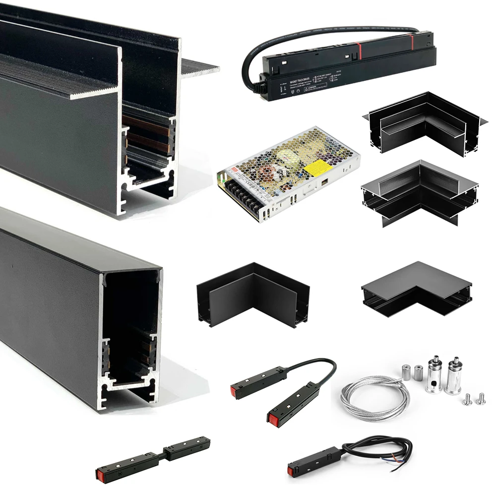 2-Meter-Magnetic-Track-Accessories-Connector-DC48V-Power-Supply-Surface ...