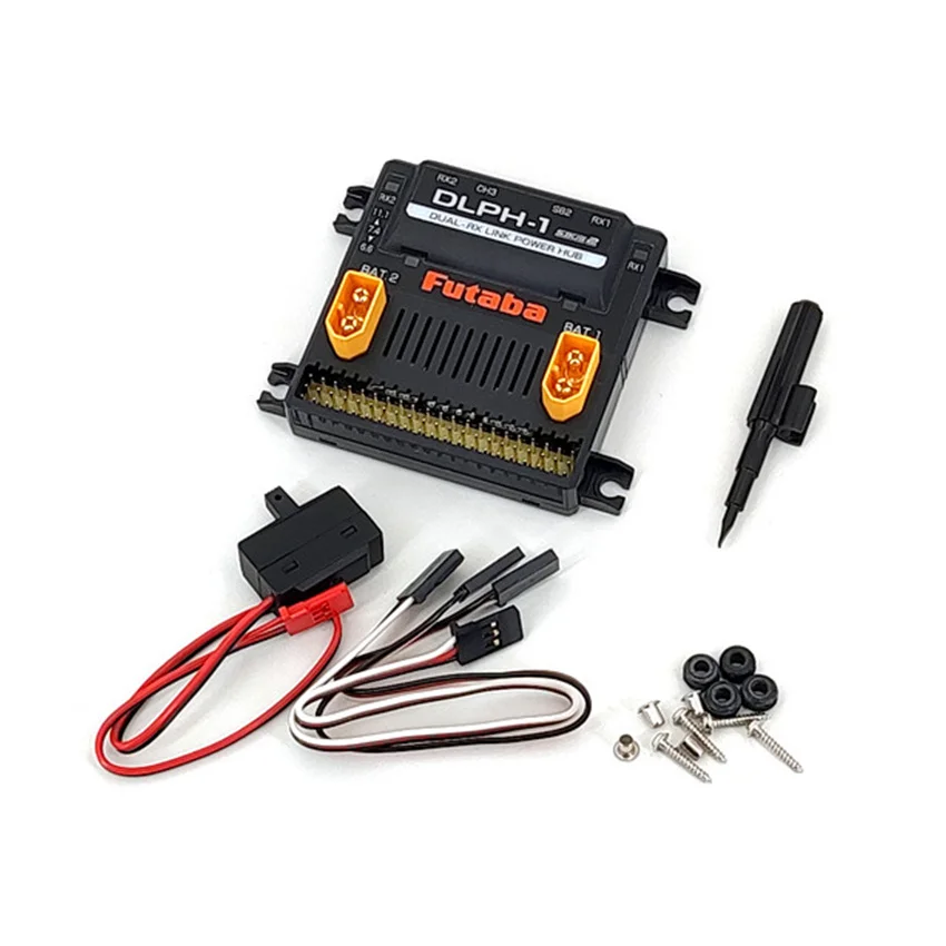 Futaba DLPH 1 듀얼 RX 링크 전원 허브, 대형 고정익 항공기용 18 채널 분배 보드, 대형 항공기 범용 ...