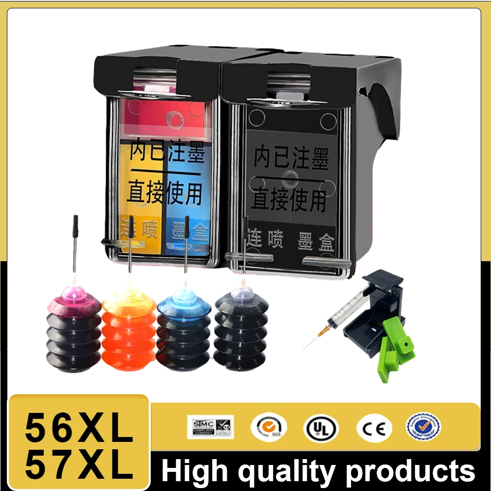 for hp 56 57 C6656a C6657a ink cartridge for hp56 for hp57 56XL 57XL ...