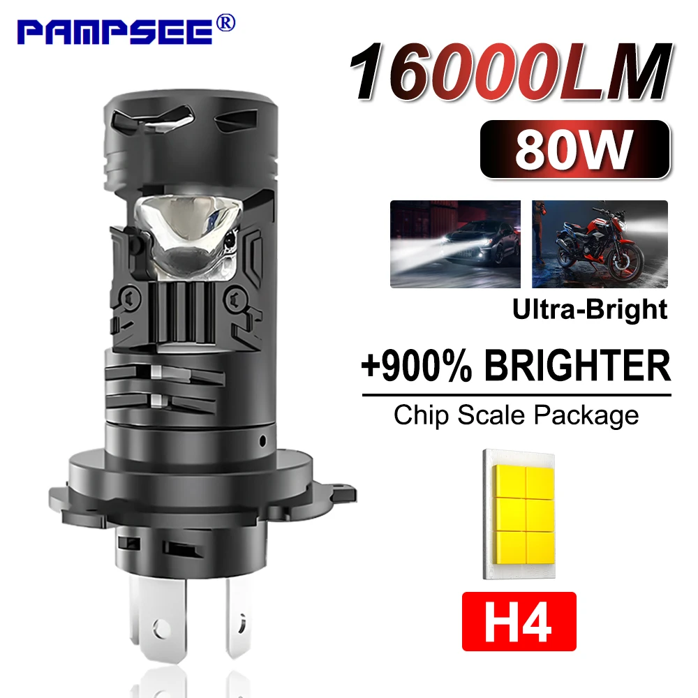 H4 Bulb Led Lamp High Power LED Car Lens Headlight Bulb 9003 HB2 LED ...