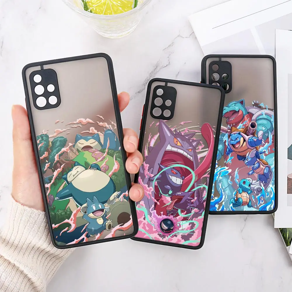 Capa-de-telefone-anime-Pok-mon-Snorlax-Gengar-Capa-fosca-Galaxy-A53-5G ...