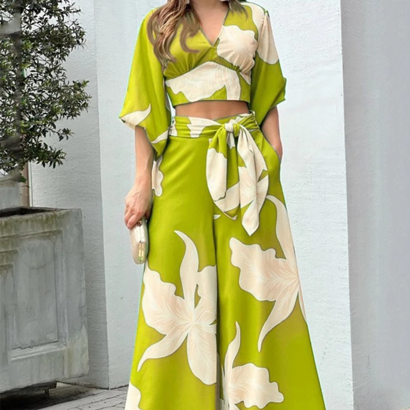 Conjunto-veraniego-de-dos-piezas-con-estampado-para-mujer-traje ...