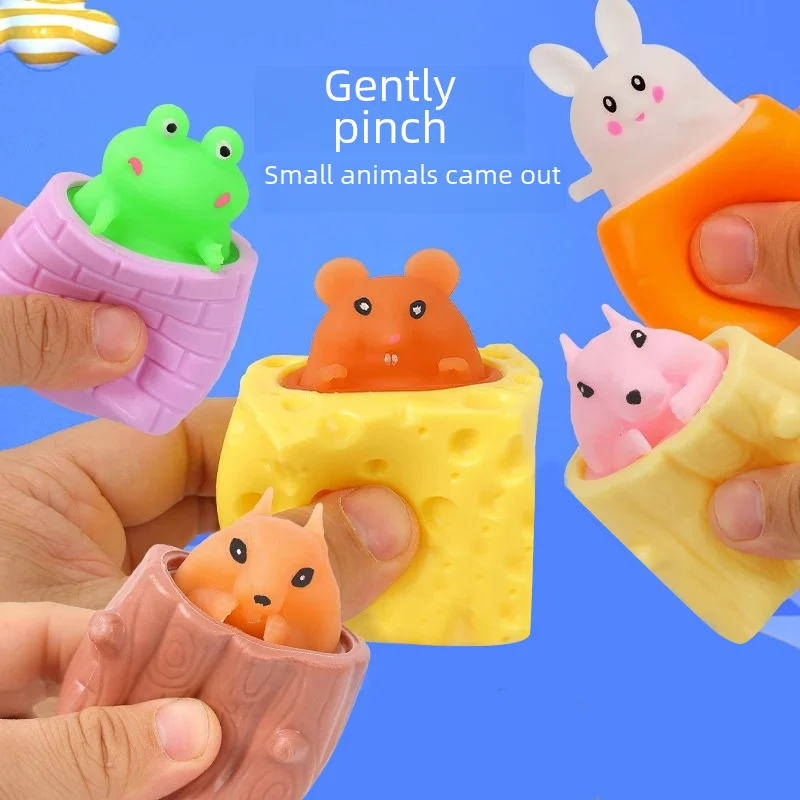 Stress-Relief-Novelty-Rubber-Rabbit-Cheese-Squeeze-Toy-Hair-Venting ...