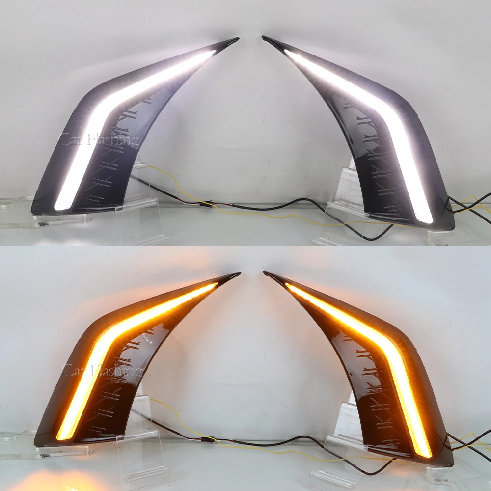LED-Dynamic-Turn-Signal-Daytime-Running-Light-DRL-Daylight-Fog-Lamp-For ...