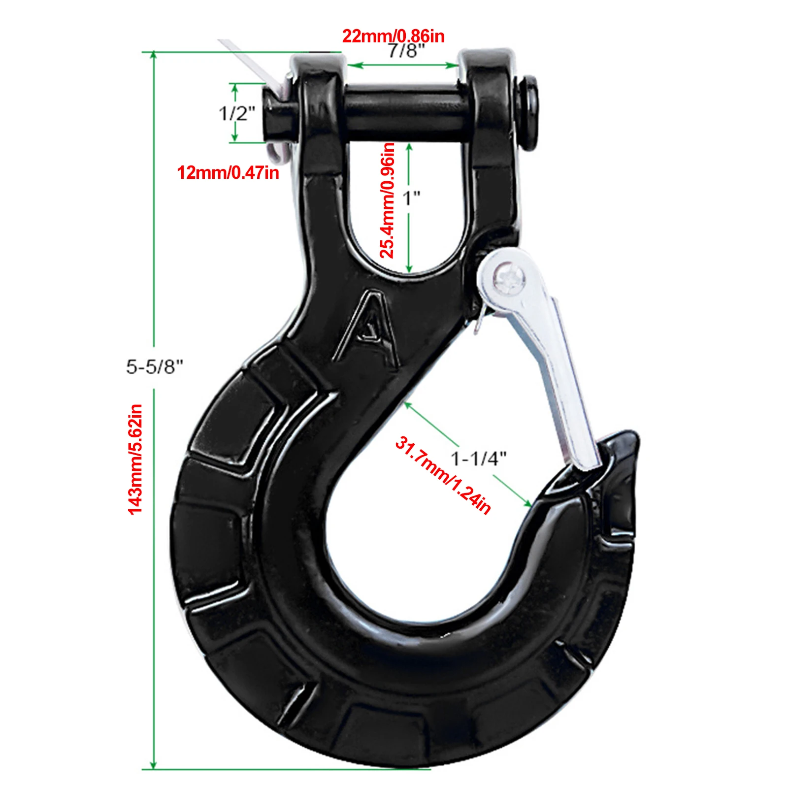 New-35000Lbs-16T-Winch-Cable-Hook-Clevis-Rigging-Tow-Trailer-Latch-For ...