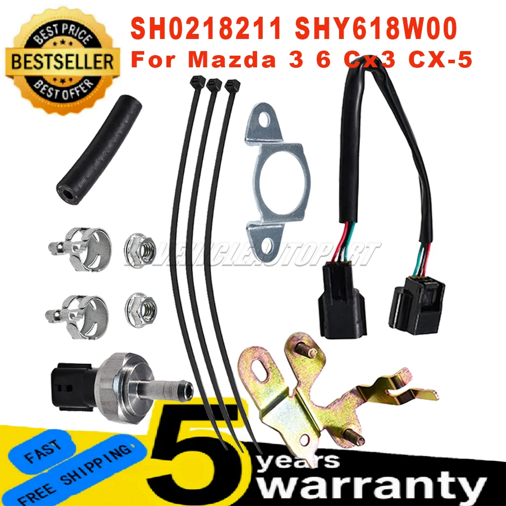 New For Mazda 3 6 Cx3 CX-5 2.2 D SH0218211 Diesel Exhaust Gas Pressure ...