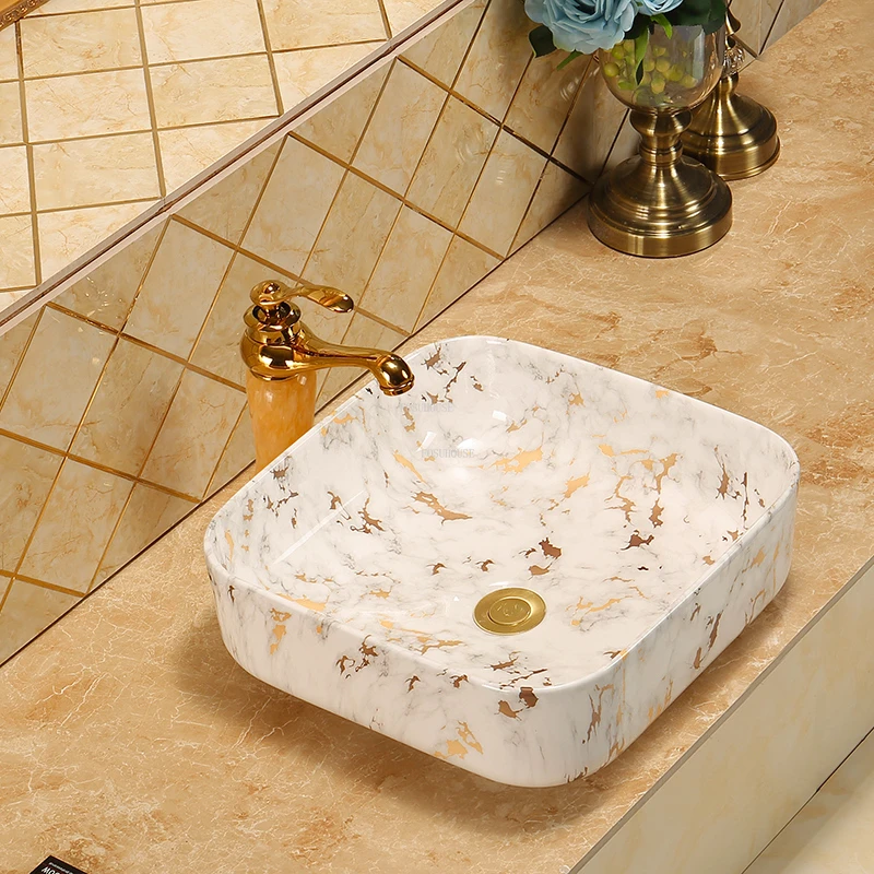 Light-Luxury-Ceramic-Bathroom-Sinks-EuropeanHome-Bathroom-wash-Basin ...