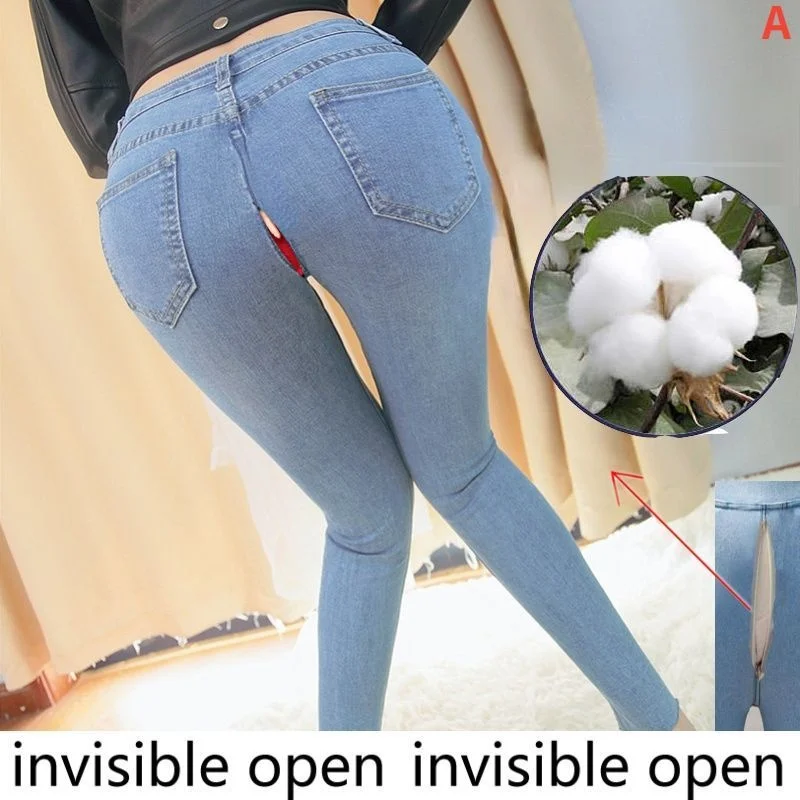 Spring-and-Summer-Full-Zipper-Pants-Open-Crotch-Jeans-Female-Outdoor ...