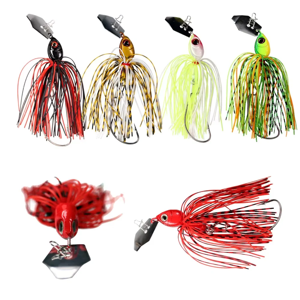 3pcs Chatter Bait 18g Bladed Jig Needle Stinger Hook Wire Bait Power ...
