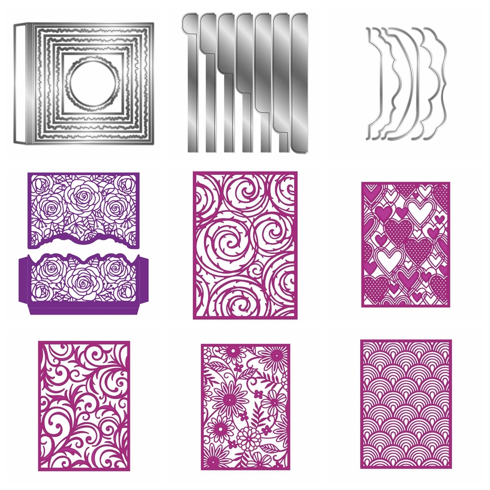 Thorn-Swirls-Cutting-Dies-Trellis-Flowers-Hearts-Metal-Diecut-For-DIY ...
