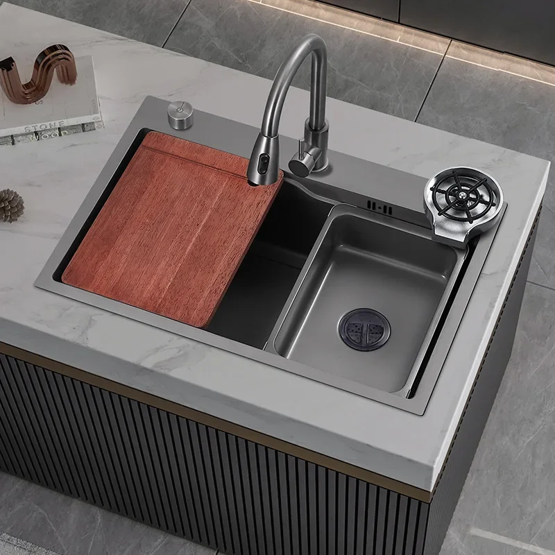 High-quality-Gun-Gray-Kitchen-Sink-for-Vegetable-Washing-and-Large ...