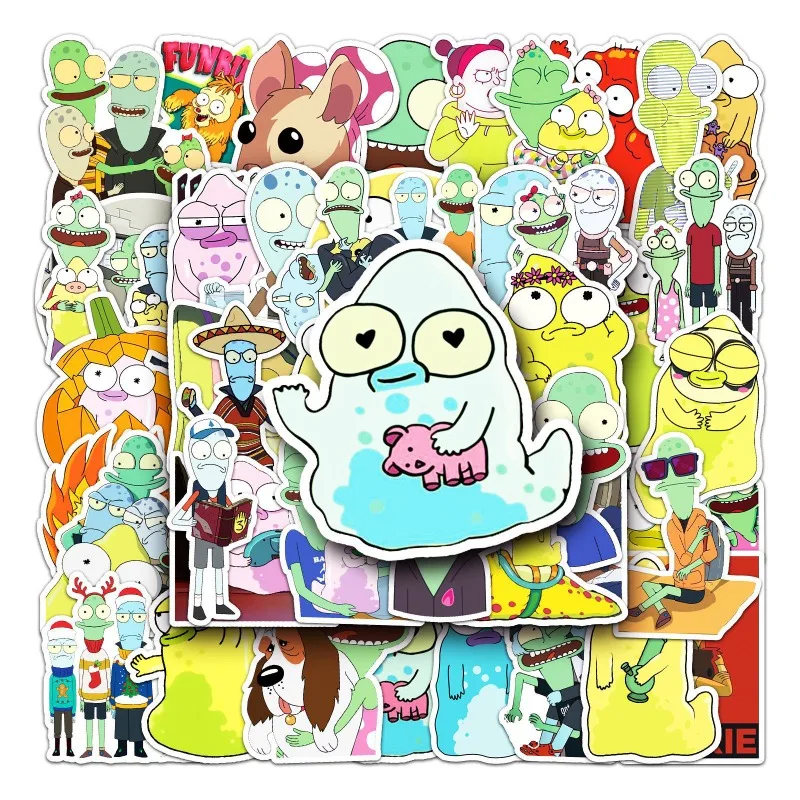 50pcs-Animated-Solar-Opposites-Stickers-Suitcase-Water-Cup-Guitar-Car ...