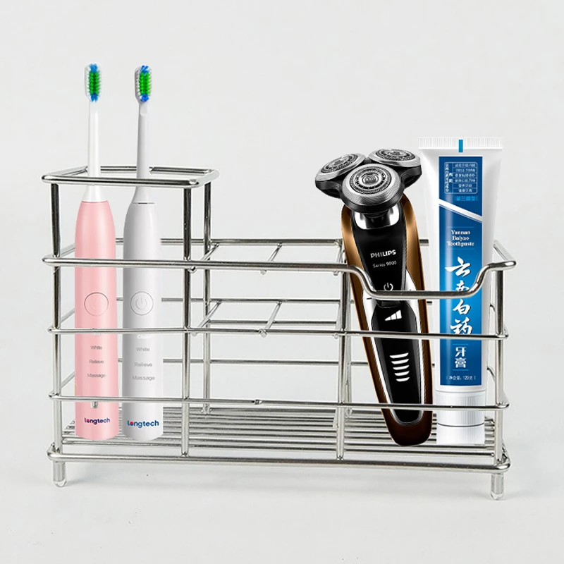 Toothbrush Holder Stainless Steel Electric Toothbrush Stand shelf ...