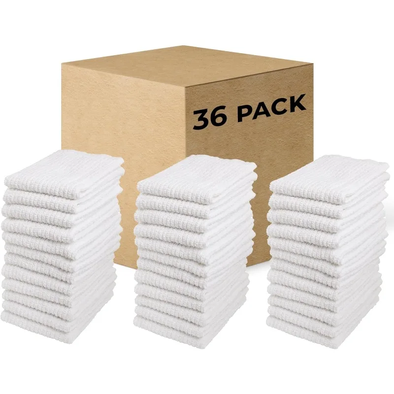 Bar Mop Cleaning Kitchen Dish Cloth Towels 12" x 12", 100% Cotton ...