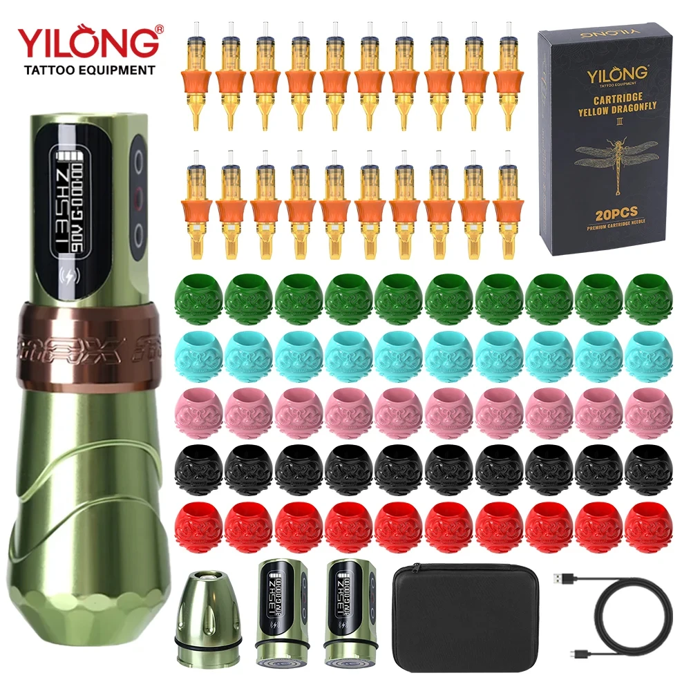 Tattoo-Pen-Set-Rotary-Wireless-Tattoo-Machine-Kit-FLUK-MAX-Tattoo ...