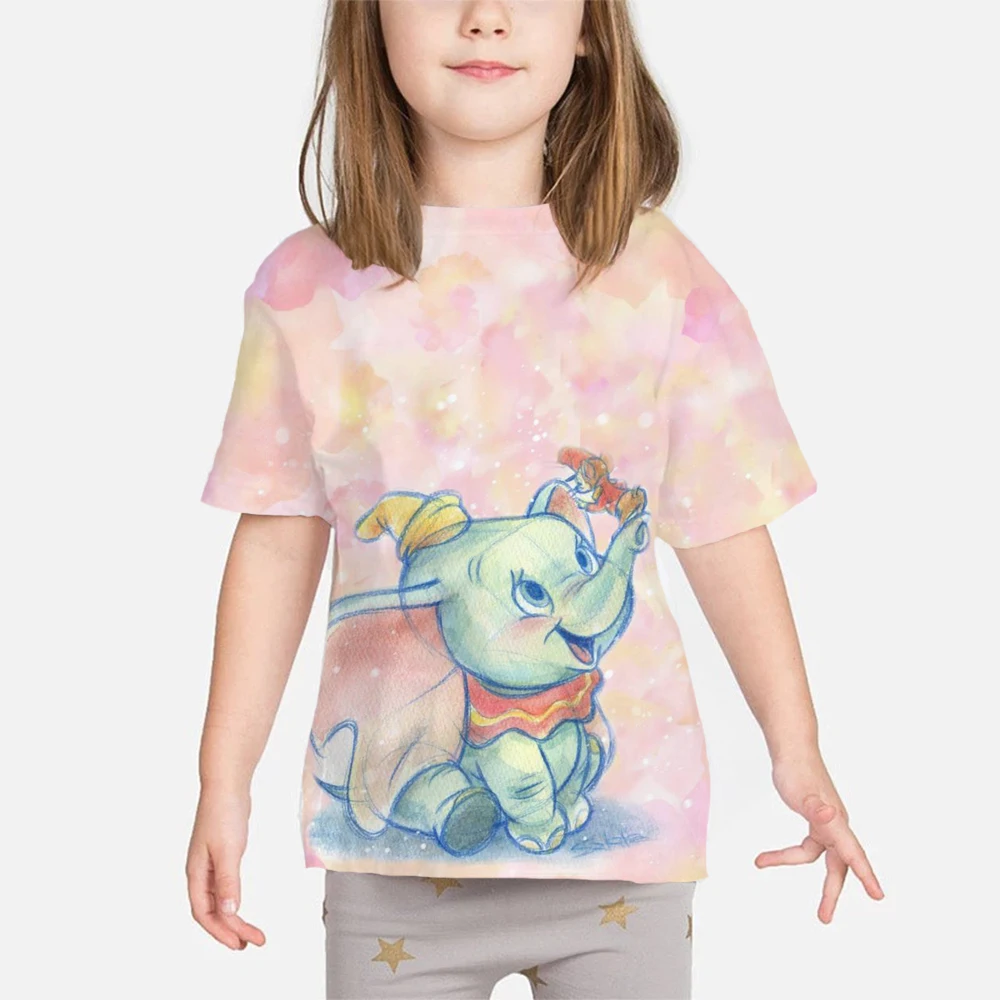 Disney-Dumbo-Print-T-shirt-Costumes-Cute-Tshirt-Kids-Short-Sleeve ...