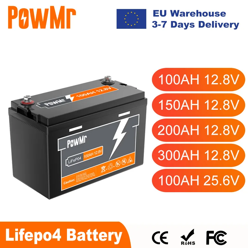 EU-Stock-PowMr-300AH-200AH-150AH-100AH-Lifepo4-Battery-12-8V-25-6V ...