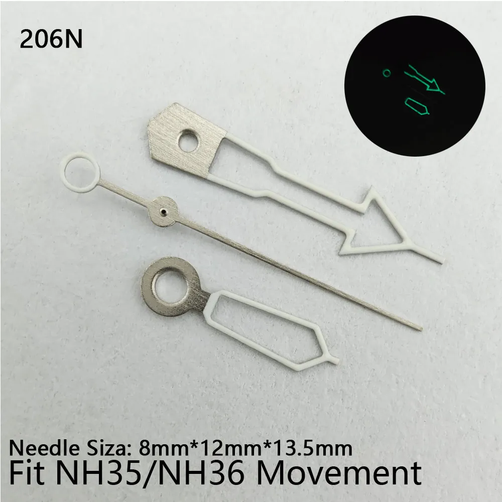 Watch-Hands-NH35-Hands-NH35-Hands-Green-Luminous-White-Hands-Skull ...