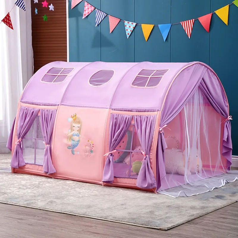 Large-Kids-Play-House-Tent-With-Window-Portable-Children-Bed-Tent-For ...