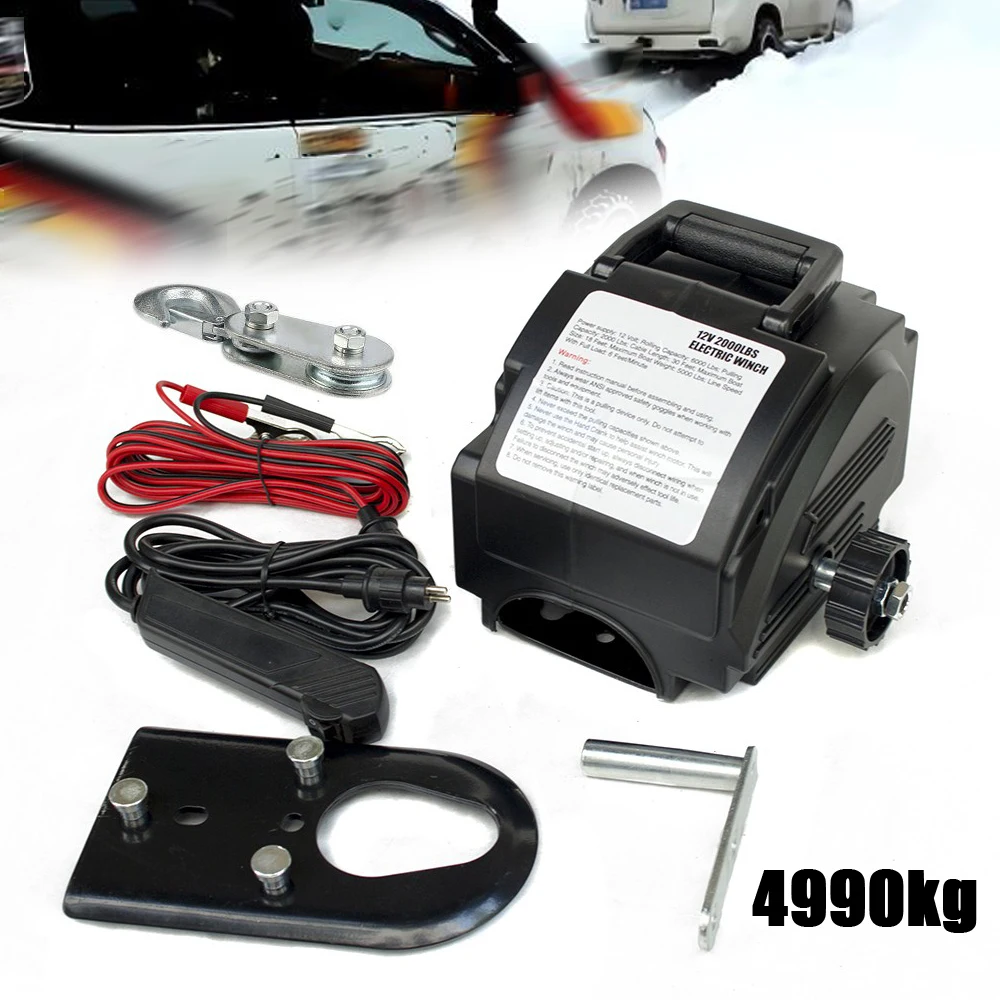 Treuil-lectrique-Portable-avec-Poulie-et-T-l-commande-12V-DC-Corde-de ...