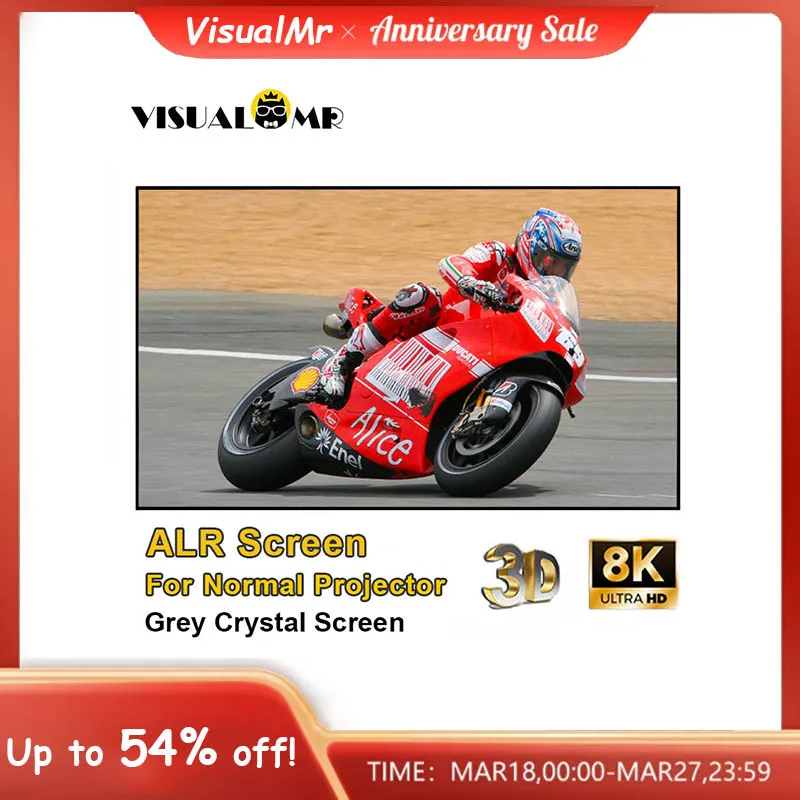 Hot Grey Crystal ALR Projector Screen Nano Metal Ambient Light ...