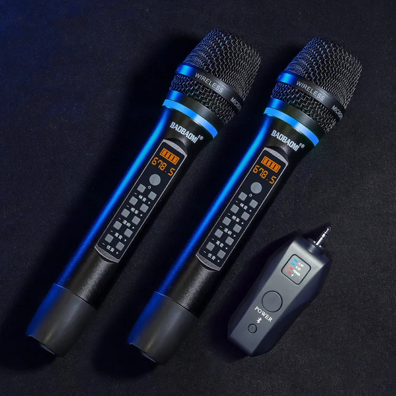 Wireless-Microphone-Channel-2-UHF-Professional-Handheld-Microphone-for ...