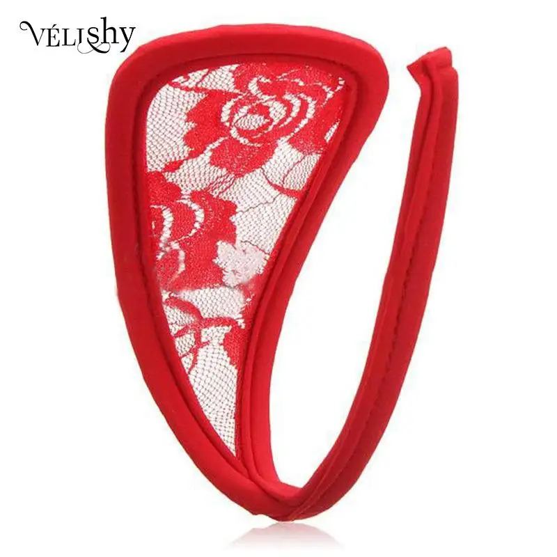 Sexy Frauen Blume Spitze Crocet C String Thongs Transparent Erotische Höschen Invisible Floral ...