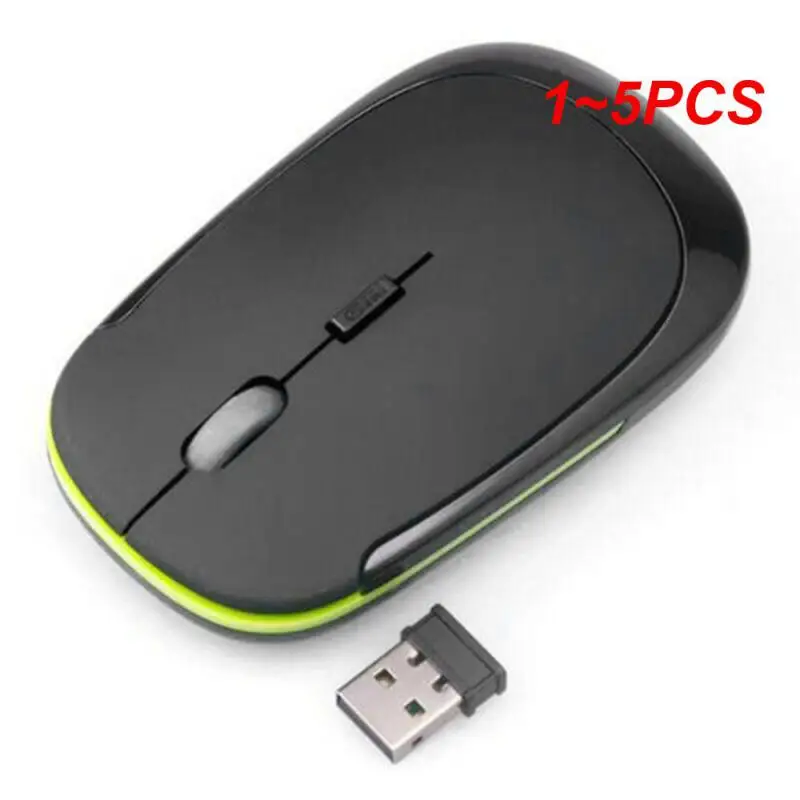 1~5PCS Portable Slim 2.4ghz Wireless Mouse For Laptop Pc 1600dpi 10m ...