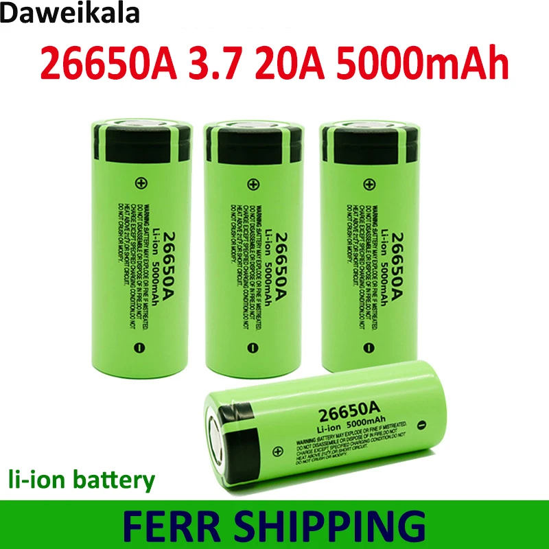 NEW 26650A 3.7V 5000mAh battery high capacity 26650 20A power battery ...