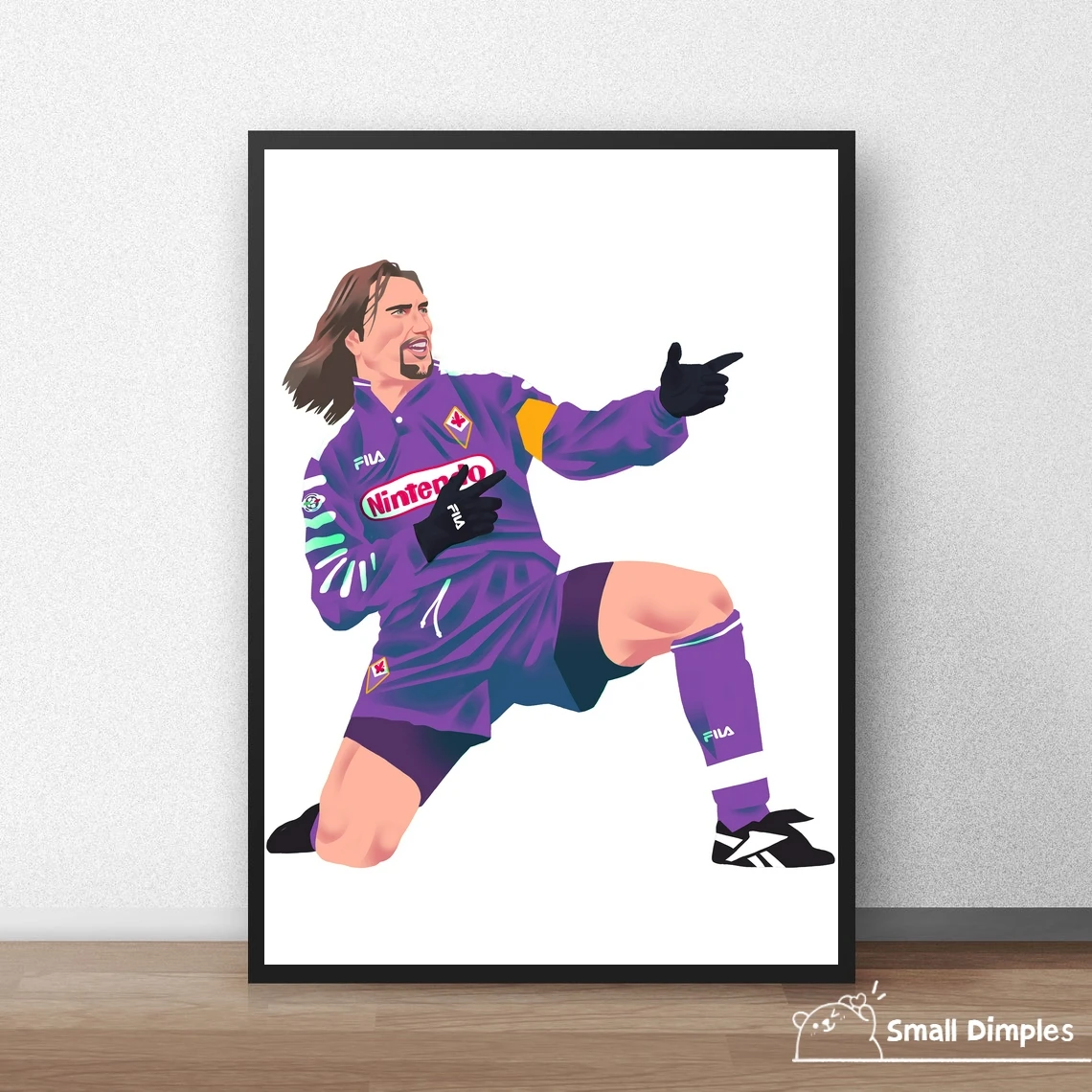 Gabriel Batistuta Poster Football Star Poster Canvas Art Print Home ...
