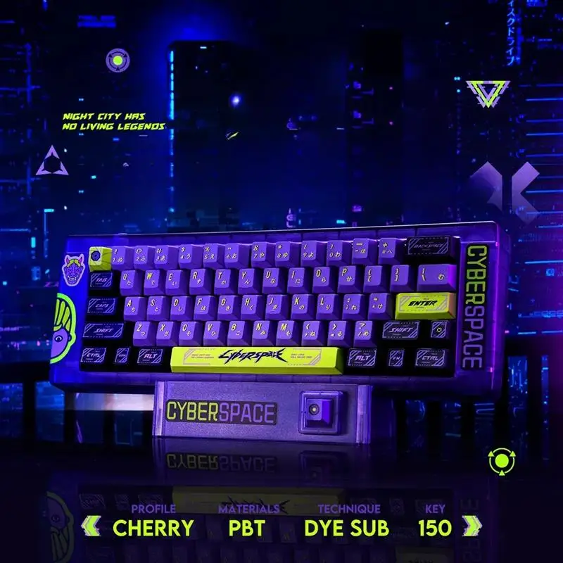 ECHOME-Cyberpunk-Theme-Keycap-Set-Custom-PBT-Dye-sublimation-Japanese ...