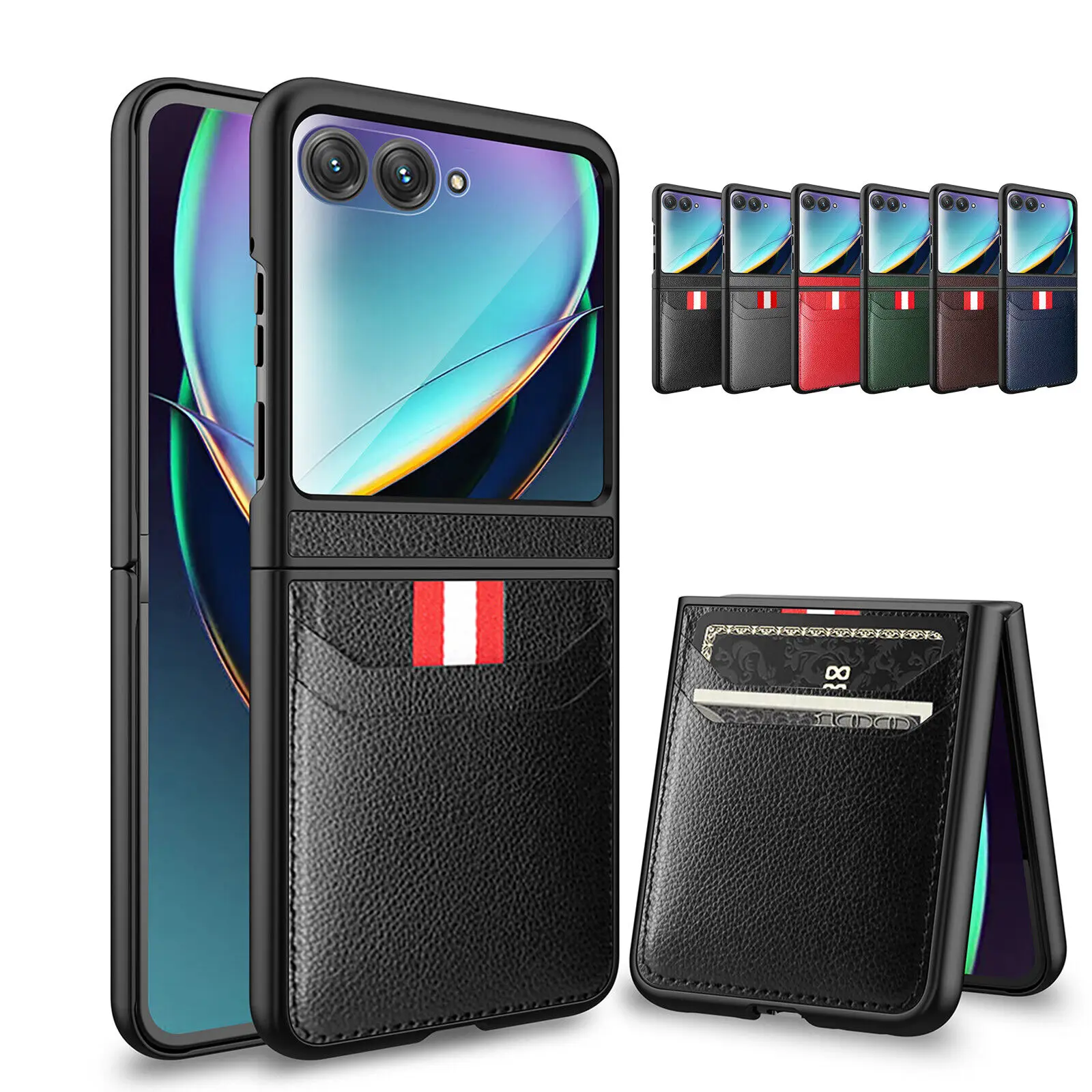 Leather-Wallet-Slim-Phone-Case-with-Card-Slots-For-Motorola-Razr-Ultra ...