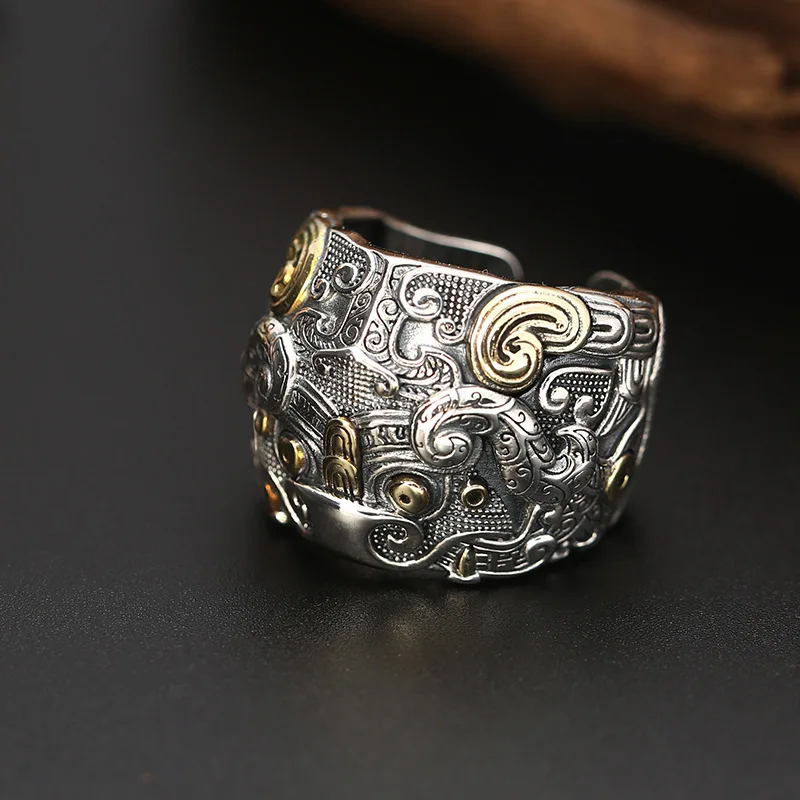s925-sterling-silver-ornament-domineering-heavy-industry-Kui-cattle ...