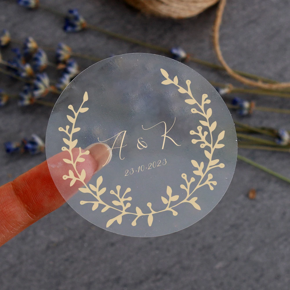 50pcs-Personalized-Custom-Gold-Foil-Sticker-Wedding-Special-Round ...