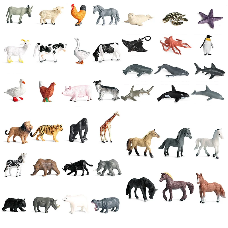 Montessori-Toy-Wild-Farm-Ocean-Poultry-Realistic-Animals-Model-Action ...