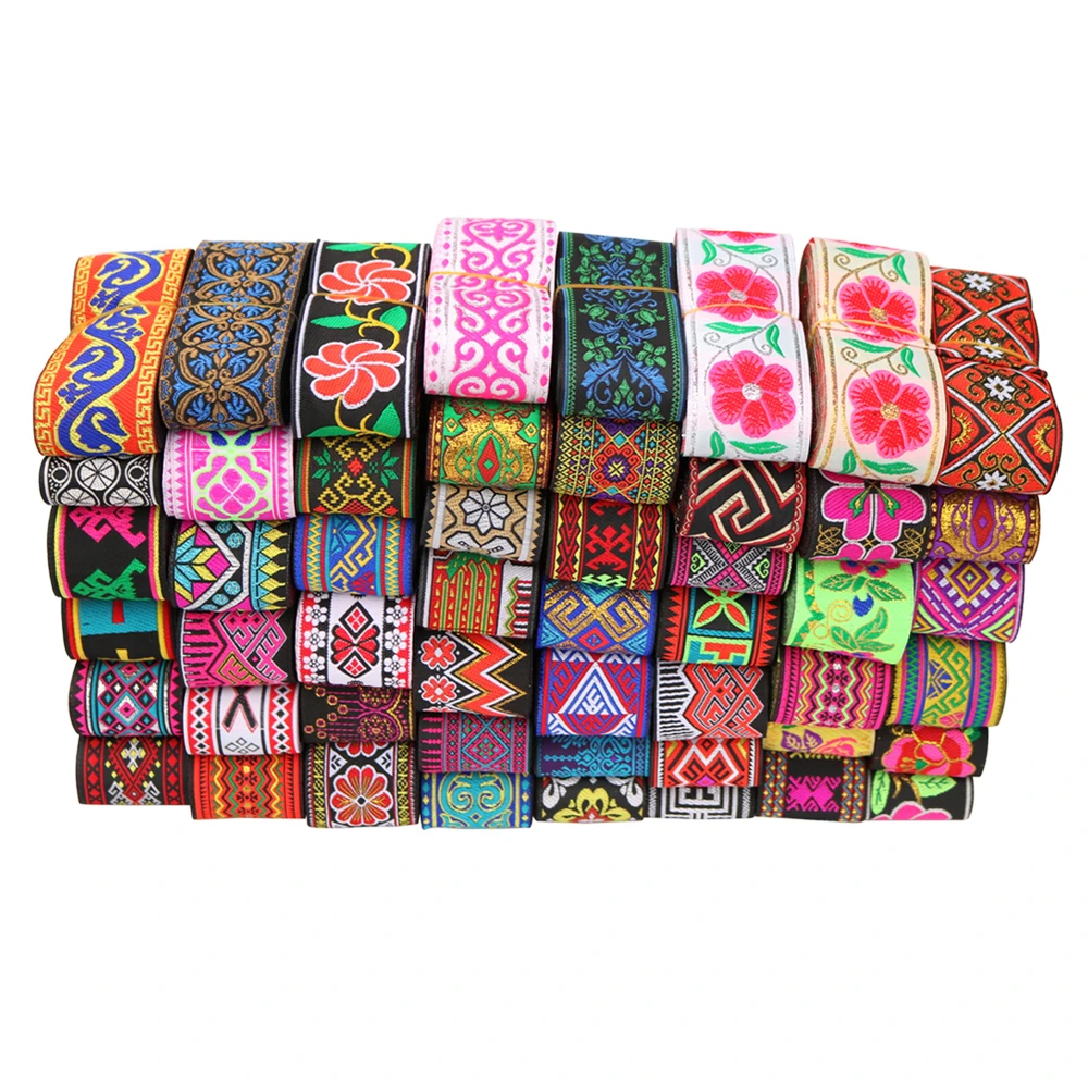 Vintage Ethnic Embroidered Lace Ribbon | Ethnic Ribbon Embroidered 50mm ...