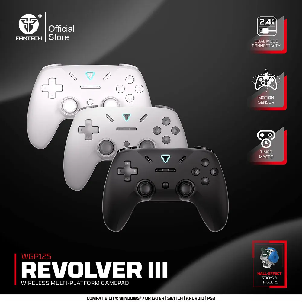 FANTECH REVOLVER III WGP12S Game Controller 1000hz Wireless Gamepad ...