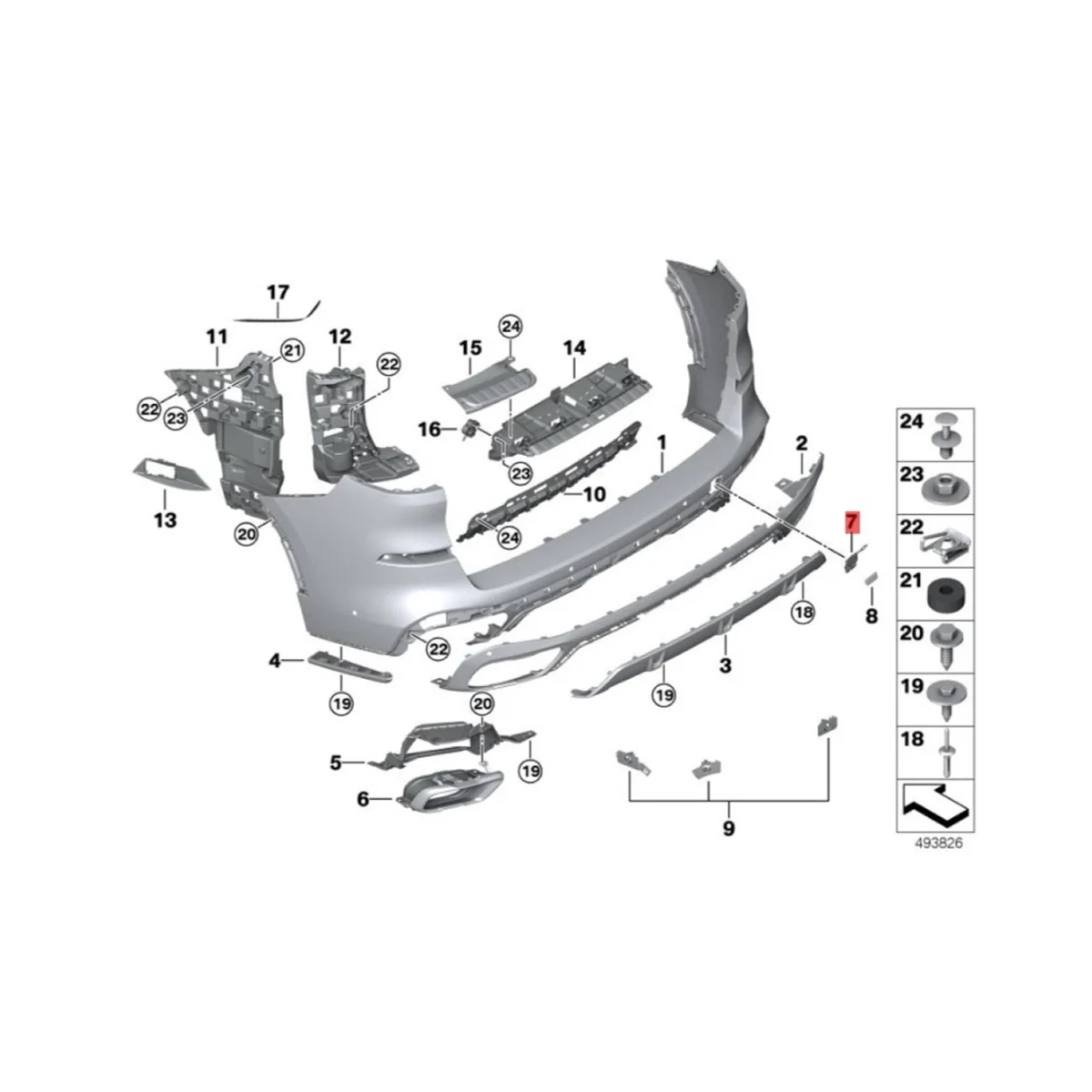 Car-Rear-Bumper-Tow-Hook-Eye-Cover-51128099126-for-BMW-X5-G05-2019-2020 ...